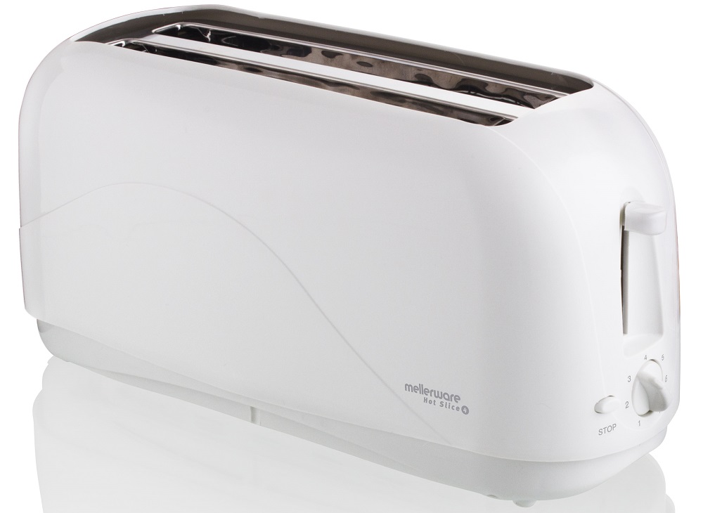 Mellerware - 4 Slice Cool Touch Toaster - White - Dailydeals.co.za