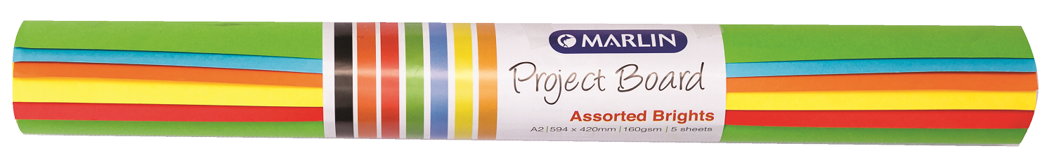 Marlin Project Boards A2 5's - Bright Assorted Rolls | Daily