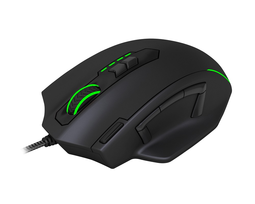 T-Dagger Major 8000DPI 10 Button RGB Gaming Mouse - Black/Green ...