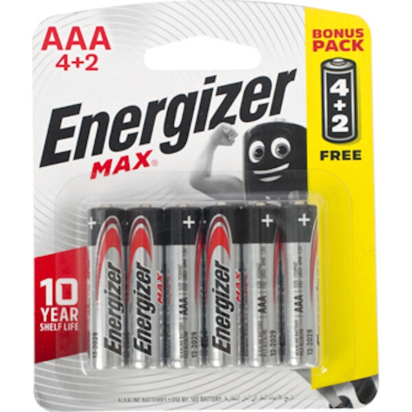 Energizer 1.5V MAX AAA Batteries Card – Limited Stock,