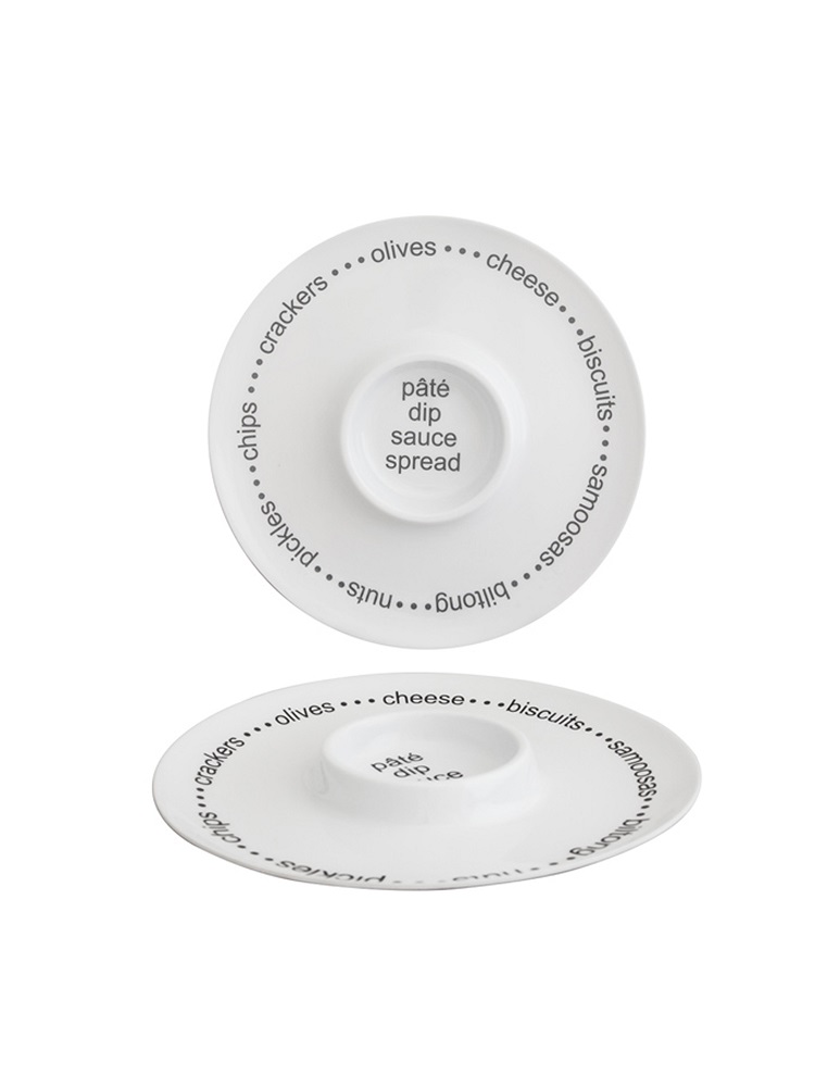 Home Classix snack platter white / black wording - Dailydeals.co.za