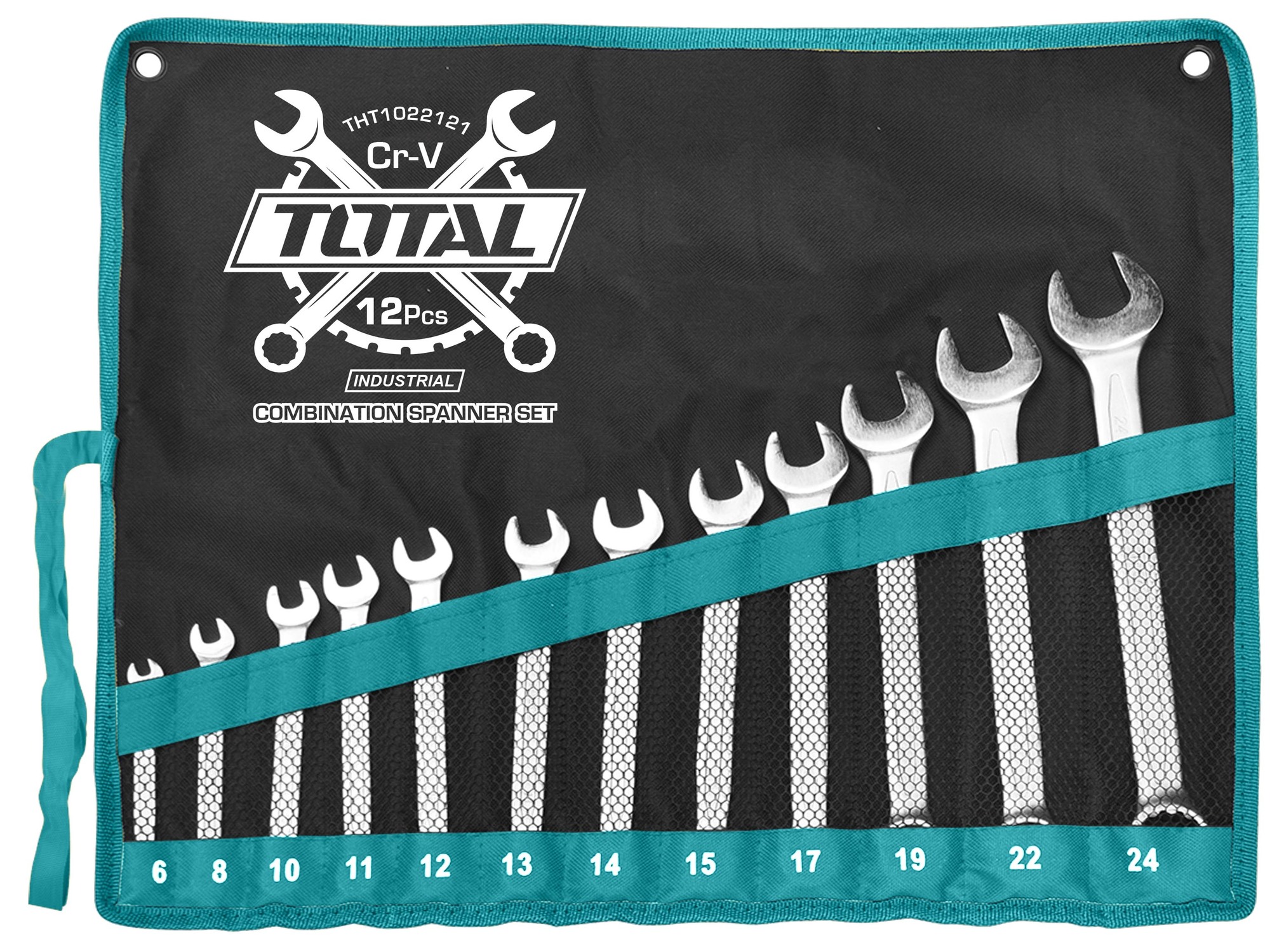 Total Tools 12-Piece Combination Spanner Set 6-24mm