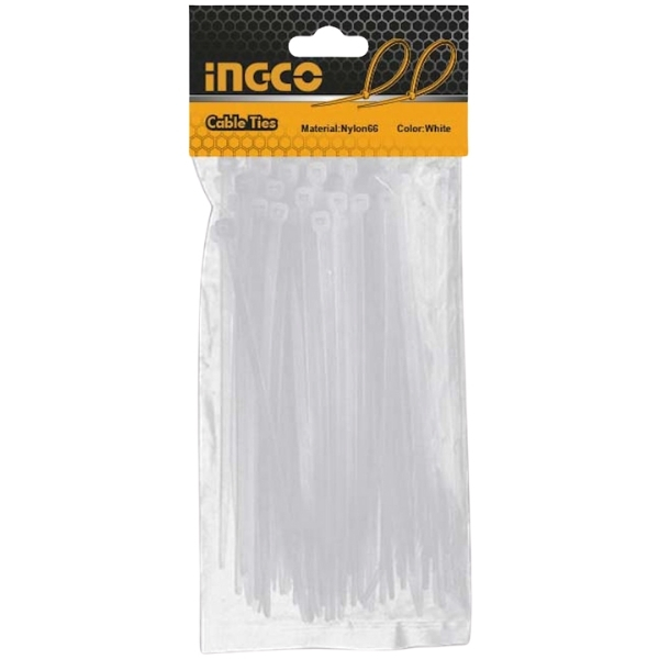 Ingco Cable Ties 100 Pieces | Heavy-Duty 200mm x 3.6mm