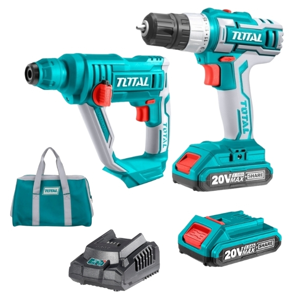 Total Tools Lithium-Ion Cordless Combo Kit P20S – 20V