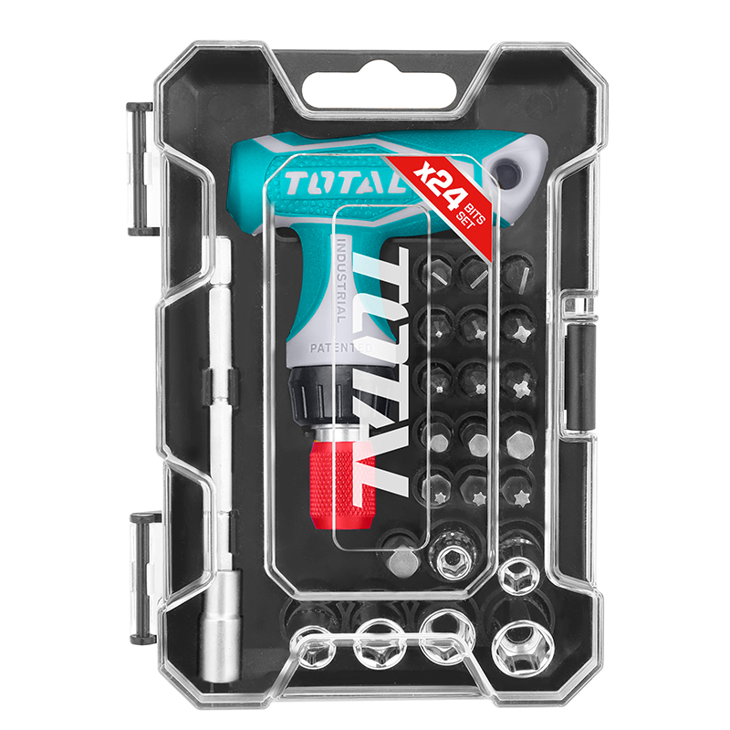 Total Tools Screwdriver Set T-handle Wrench 24 Pcs