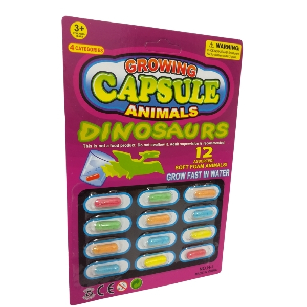 SourceDirect Dinosaur Sponge Growing Capsules – 12 Pack