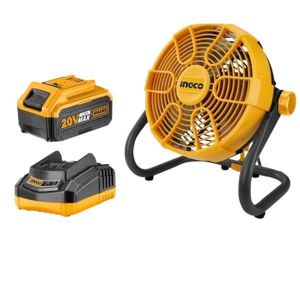 INGCO - Cordless Fan With Battery (4.0Ah) and Charger - Dailydeals.co.za