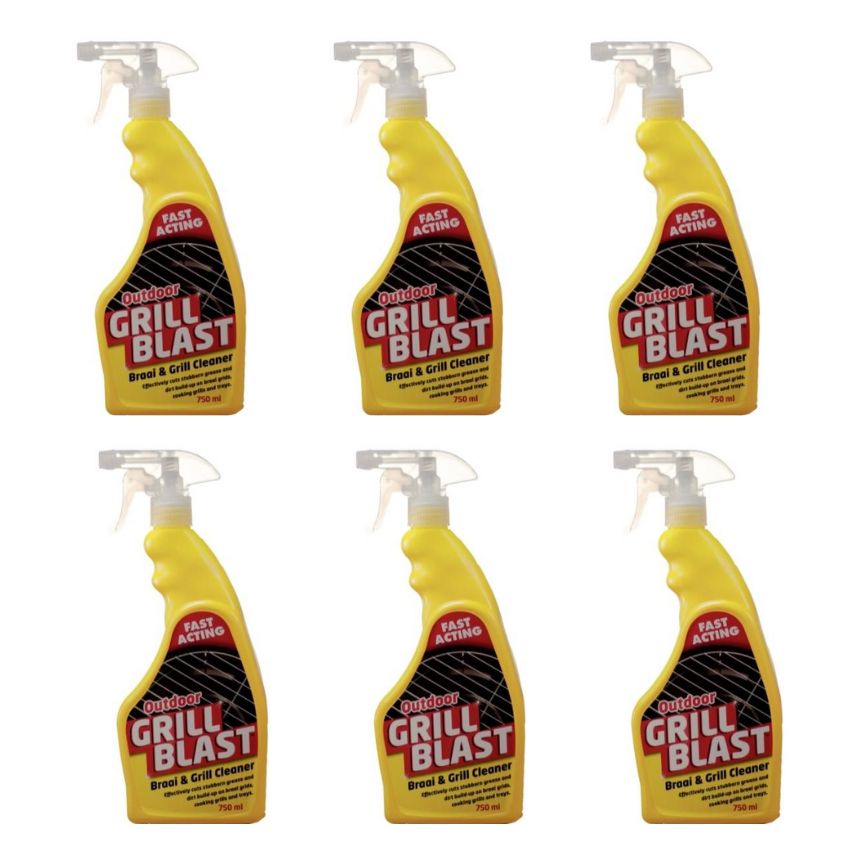 Outdoor Grill Blast - Braai & Grill Cleaner 750ml Pack of 6