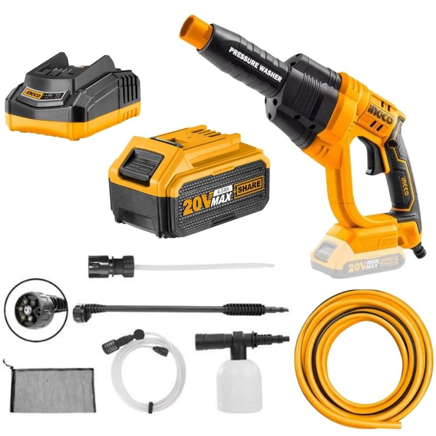 Ingco Pressure Washer with Battery & Garden Hose – Limited