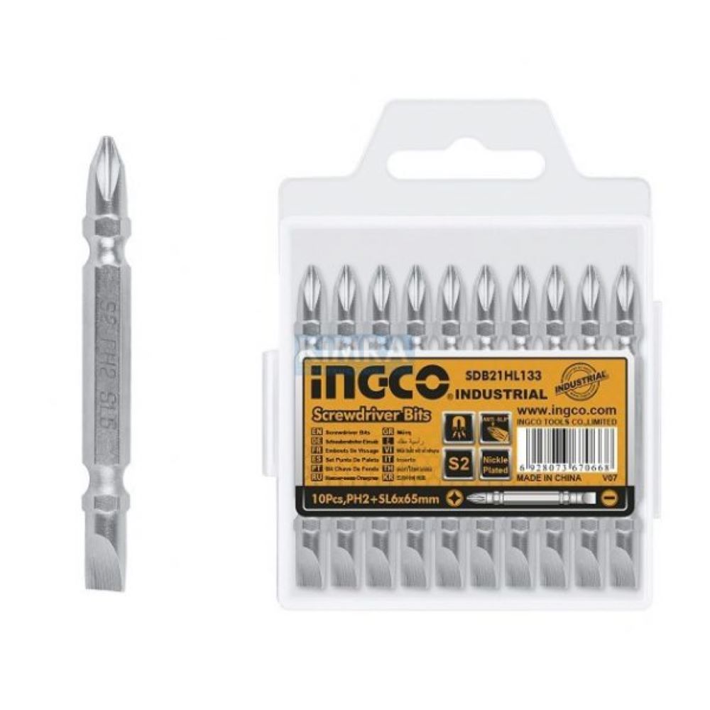 Ingco Double End Magnetic Screwdriver Bit Set PH2 (50mm)